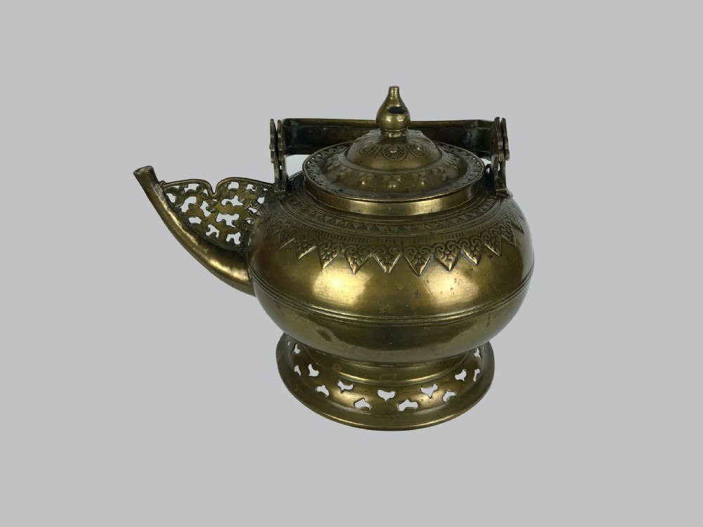 A Cast Brass Islamic Hand Washing Kettle: Malay People, Sumatra - Late ...